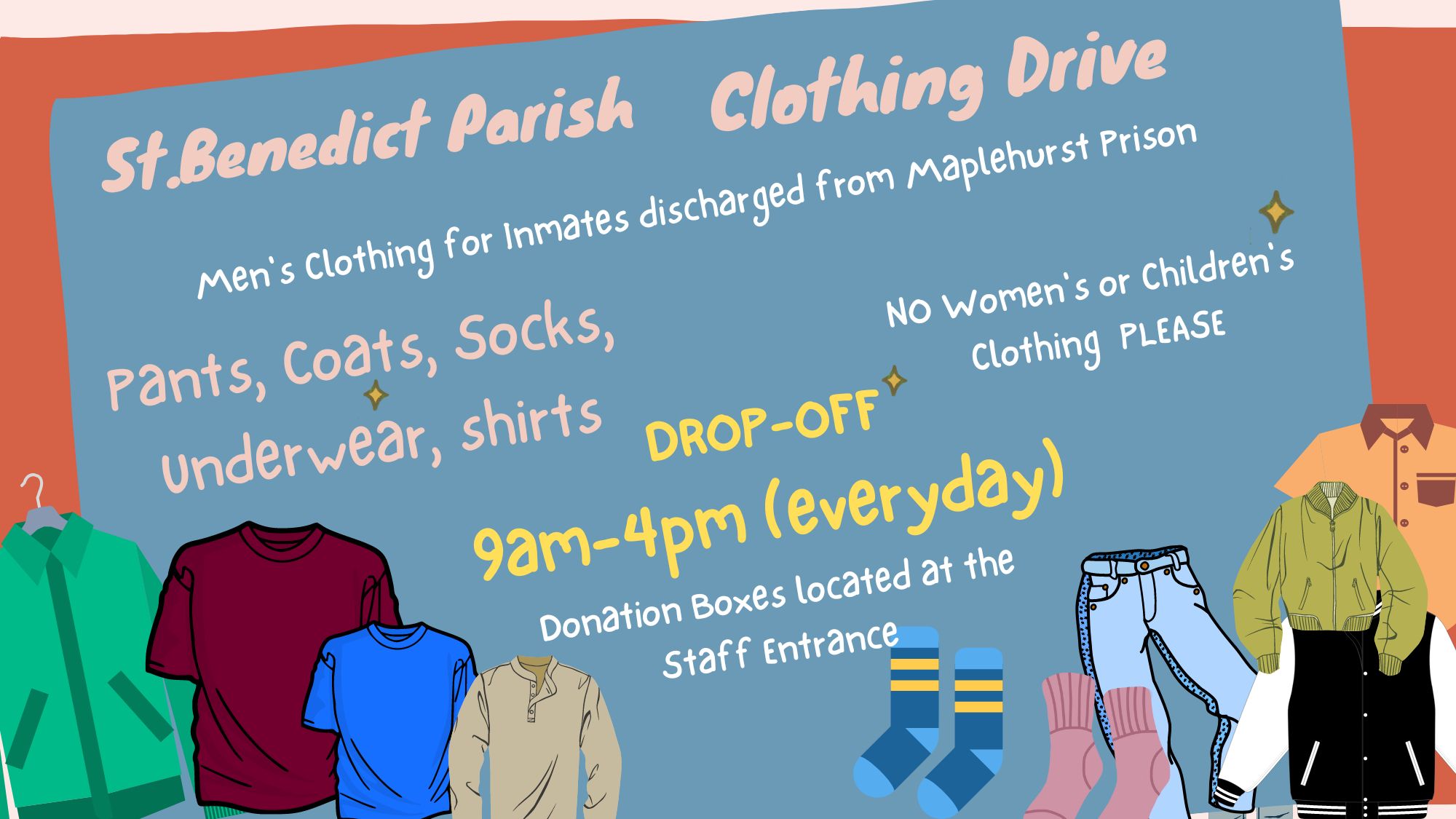 Clothing Drive – Saint Benedict Parish