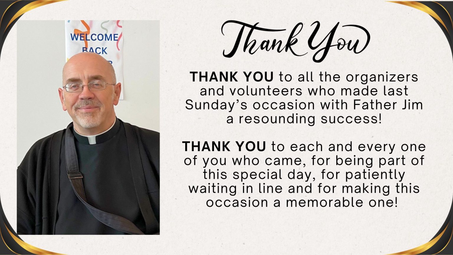 Thank you – Saint Benedict Parish