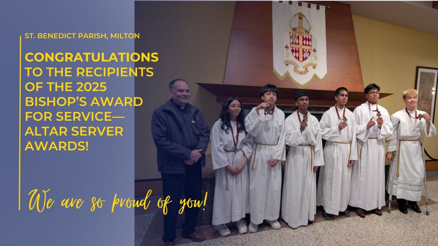 2025 Altar Server Awards – Saint Benedict Parish
